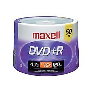 DVDplusR- 16X Speed- 4.7GB- Branded- 50-PK