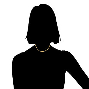 Ritastephens 14k Yellow Gold Shiny Herringbone Chain Necklace 3 Mm (16 Inches)