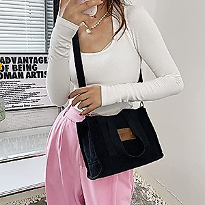 Tote Bag Women Cute Hobo Bag Satchel Bag Shoulder Bag Crossbody Bags Phone Purse Corduroy Small Tote Handbag 2023