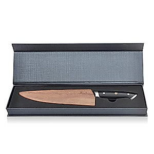 Cangshan Z Series 62731 High Carbon X-7 Damascus Steel Forged Chef Knife with Walnut Sheath, 8-Inch