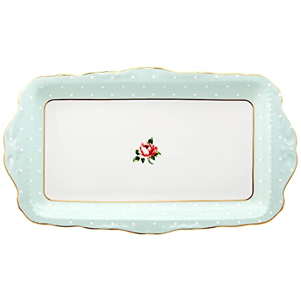 Royal Albert Bone China Polka Rose Sandwich Tray