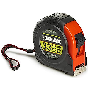 3 PACK - 33 Foot Tape Measure - Benchmark CXL Series - Measuring Tape/Tape Measures with Large Magnetic Claw Tip - Bulk Pack