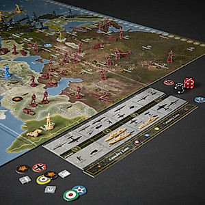 Avalon Hill Axis & Allies Europe 1940 Second Edition WWII Strategy Board Game, with Extra Large Gameboard, Ages 12 and Up, 2-6 Players