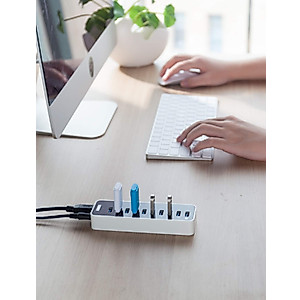 Anker USB A Hub, USB 3.0 Hub, 10 Ports USB Hub for Laptop & PC, for MacBook, Mac Pro/Mini, iMac, XPS, Surface Pro, Galaxy Series, Mobile HDD and More