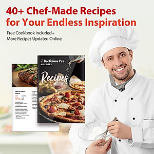 Beelicious Pro Air Fryer,Beelicious 8-in-1 Smart Compact 4QT Air Fryers,Shake Reminder,450°F Digital Airfryer with Flavor-Lock Tech,Tempered Glass Display,Dishwasher,Fit for 2-4 People,Avo Green