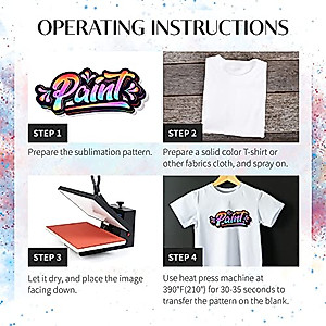 AOSORW 200 ml Sublimation Spray for Cotton Shirts, Sublimation Coating Spray for T-Shirts, Canva, Poly T Plus Sublimation Supplies for Cotton, Canvas, Polyester Fabric, Quick Dry, High Gloss