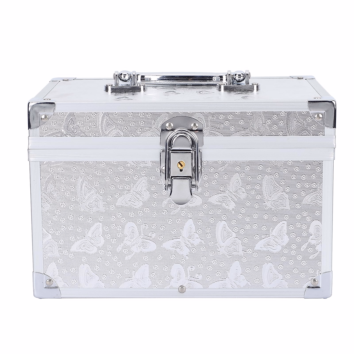 DOITOOL 1pc Pedicure Kit Travel Tool Box Metal Toolbox Makeup Storage Organizer Box Metal Medicine Storage Box Manicure Supplies Case Jewelry Organizer Portable Storage Case Metal Tool Box