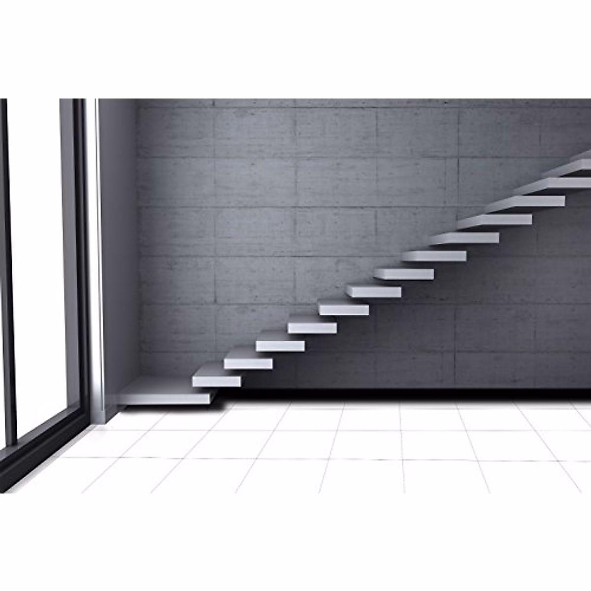 Nexus Self Adhesive 12-Inch Vinyl Floor Tiles, 20 Tiles - 12" x 12", White Slate Pattern - Peel & Stick, DIY Flooring for Kitchen, Dining Room, Bedrooms & Bathrooms by Achim Home Decor