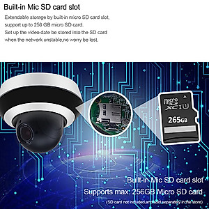 VIKVIZ 4MP PTZ IP Camera with 4X Optical Zoom 16X Digital Zoom,Ultra Low-Illumination,Audio Record,Speaker Port,66ft IR Night Vision,Built-in SD Slot,WDR Version OEM DS-2DE2A404IW-DE3