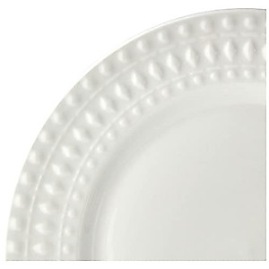 Elle Décor Amelie Round Dinnerware Set – 16-Piece Porcelain Dinner Set w/ 4 Dinner Plate, 4 Salad Plates, 4 Bowls & 4 Mugs – Unique Gift Idea Any Special Occasion or Birthday