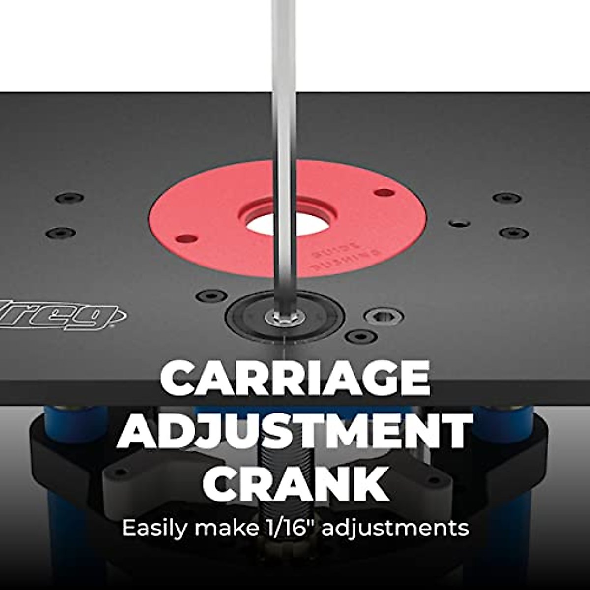 Kreg PRS5000 Precision Router Lift - Router Table Lift System - Durable Router Plate Insert - Router Table Plate Insert - For Quick, Accurate, Reliable & Repeatable Setups