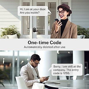 Signstek Keypad Entry Lever Door Lock with LED Backlit Keypad Password/Key Accessibles, Oil Rubbed Bronze