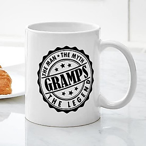 CafePress Gramps The Man The Myth The Legend Mugs Ceramic Coffee Mug, Tea Cup 11 oz
