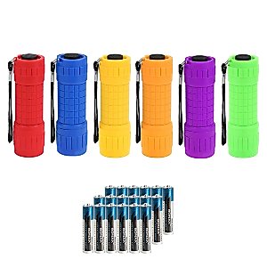 Whaply Small Mini Flashlights Pack of 30,Assorted Colors,New Type Cob Light,With Battery