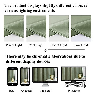 StangH Sage Green Curtains 84 inches, Super Soft Thick Velvet Drapes for Nursery Bedroom Thermal Insulated Privacy Doorway for Home Office/Bathroom, W52 x L84 inches, 1 Panel