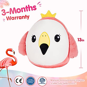 BSTAOFY 13'' Pink Flamingo Soft Plush Pillow Cute Stuffed Animal Toy Sofa Car Cushion Hugging Nap Pillow Plush Birthday Valentines Easter for Boys Girls