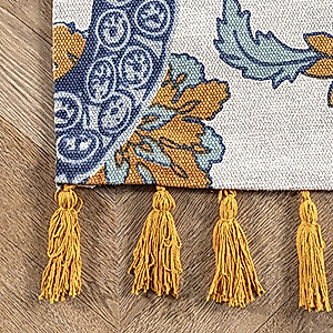 nuLOOM Thomas Paul Printed Flatweave Cotton Giant Octopus Runner Rug, 2' 8" x 6', Multi