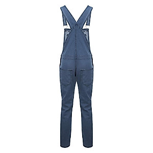 NEARTIME Jumpsuit Jeans for Mens, Mens Hole Pocket Jeans Overall Jumpsuit Streetwear Overall Suspender Pants