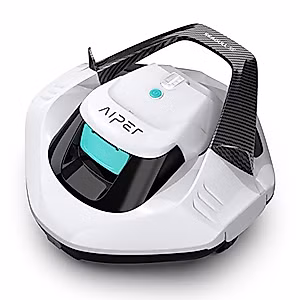 AIPER Cordless Robotic Pool Cleaner, Pool Vacuum with Dual-Drive Motors, Self-Parking Technology, Lightweight, Perfect for Above-Ground/In-Ground Flat Pools up to 40 Feet (Lasts 90 Mins)