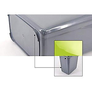 LSNLNN Waste Bin,Trash Cans,Dustbins 20~60 Litre, Thicken Plastic Multifunction Hotel Outdoor Office Industry Gray Indoor/Outdoor,40L,40L