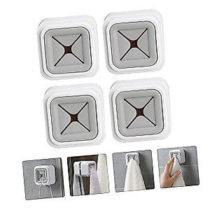 Beatifufu 4pcs Nail Towel Rack Kitchen Towel Holder Bathroom Wall Hanger Wall Mount Clothing Rack Punch- Towel Plug Coat Hangers Hook Bathroom Towel Plug Wall-Mounted Abs