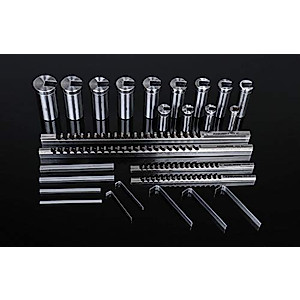 Accusize Industrial Tools No.70 Metric Hss Keyway Broach Set, 4 mm, 5 mm, 6 mm and 8 mm Keyway Size, Style B and C, 5100-0070