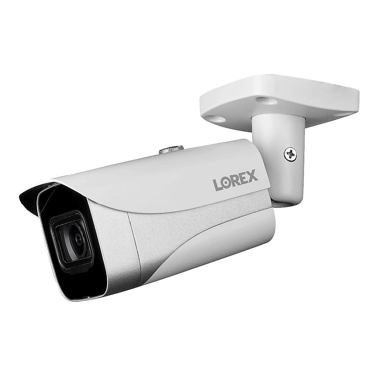 Lorex Indoor/Outdoor 4K Ultra HD Smart IP Security Add-On Metal Bullet Camera, 2.8mm, 130ft IR Night Vision, Color Night Vision