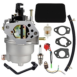 HUZTL Carburetor for Generac GP5000 GP5500 GP6500 0J58620157 5KW 5.5KW 6.5KW 389cc Generator 0G8442A111 Carb with Air Filter Tune Up Kit