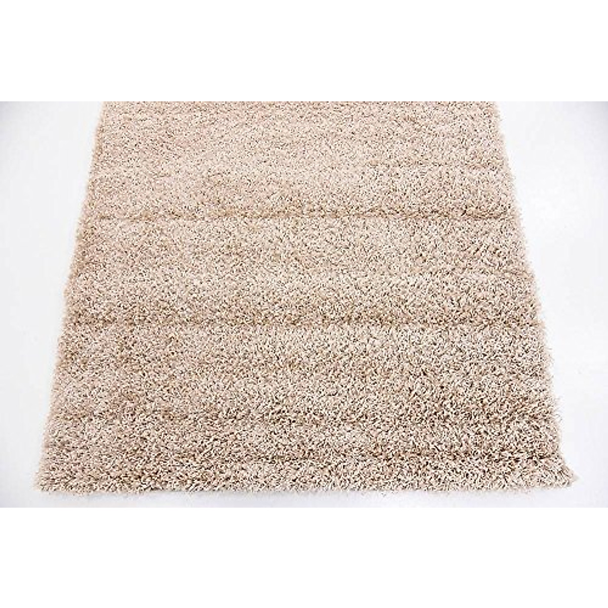 Unique Loom Solid Shag Collection Area Rug (4' 1" x 6' 1" Rectangle, Taupe)