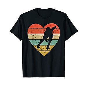 Roller Derby Vintage Design Retro Skater Player Heart Sport T-Shirt