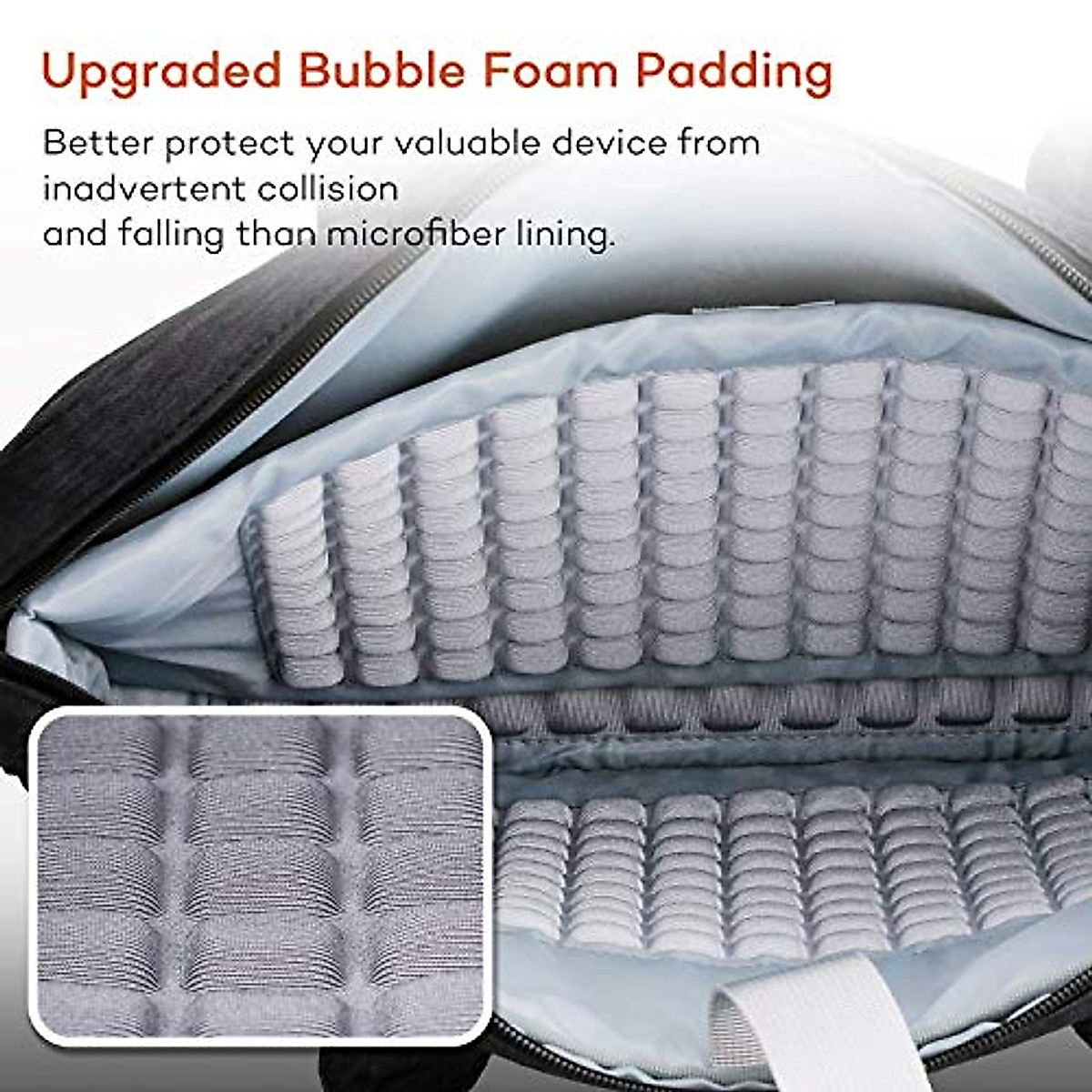 E-Tree Laptop Bag, 15.6 inch Shockproof Padded Laptop Case Briefcase Computer Bag Messenger Bag Work Bag 15 inch for Men Women Black