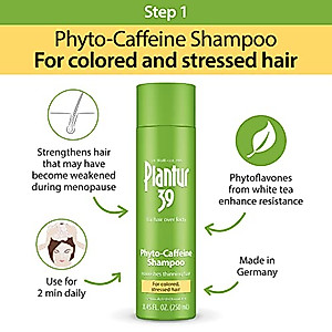 Plantur 39 Phyto-Caffeine Shampoo and Conditioner Set for Colored, Stressed Hair - 8.45 fl oz and 5.07 fl oz