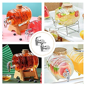 joaoxoko Spigot for Beverage Dispenser,2 Pack Beverage Dispenser Replacement Beverage Faucets Silver Faucets for 2 Gallon, 3 Gallon and 5 Gallon Buckets (silver)