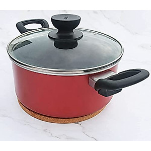 4-Pack Cork Trivets, Hot Pots Pans Holder, 7.5 x 7.5 x 0.4 Inches, Round Cork Coaster for Dishes