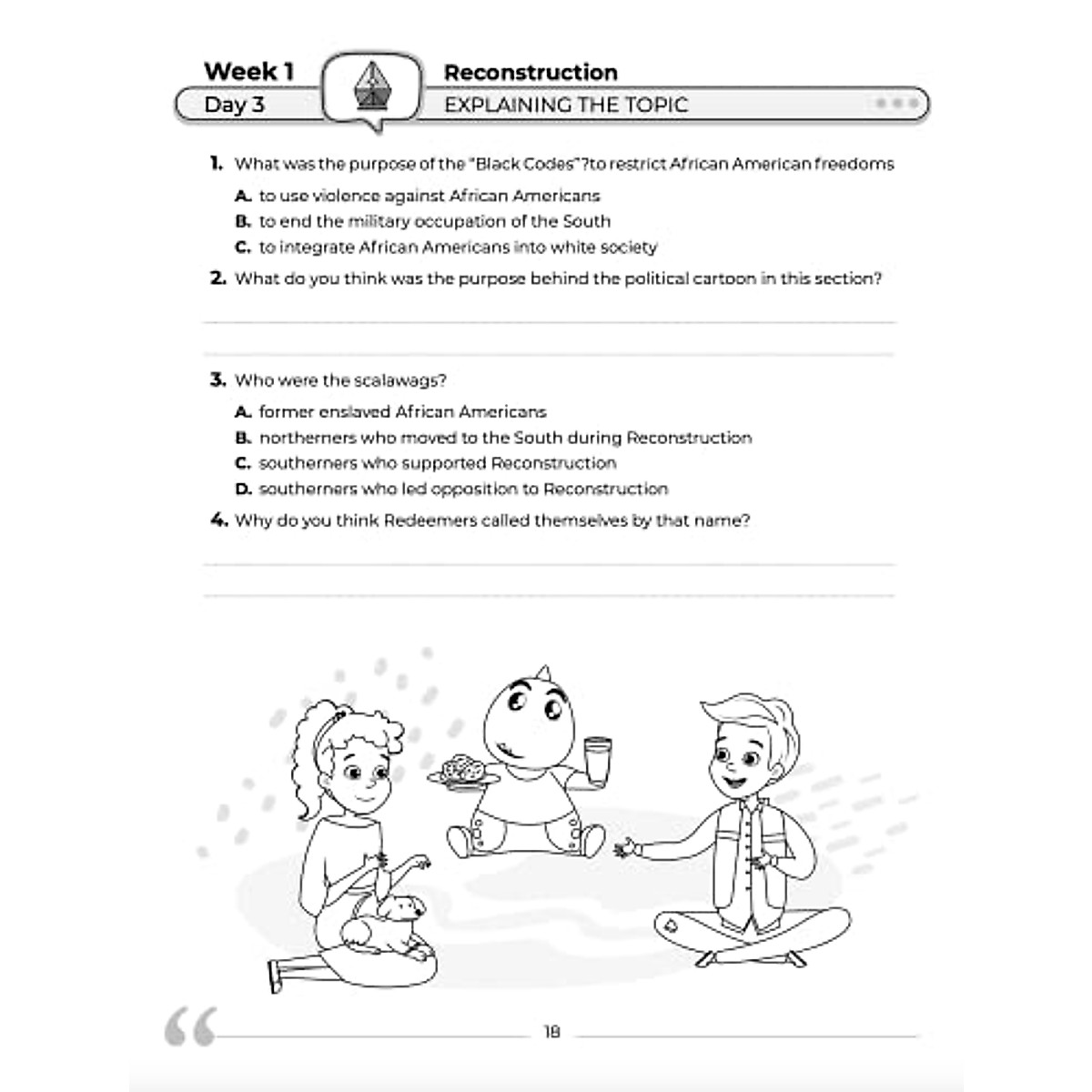 8th Grade Social Studies: Daily Practice Workbook | 20 Weeks of Fun Activities | History | Civic and Government | Geography | Economics | + Video Explanations for Each Question