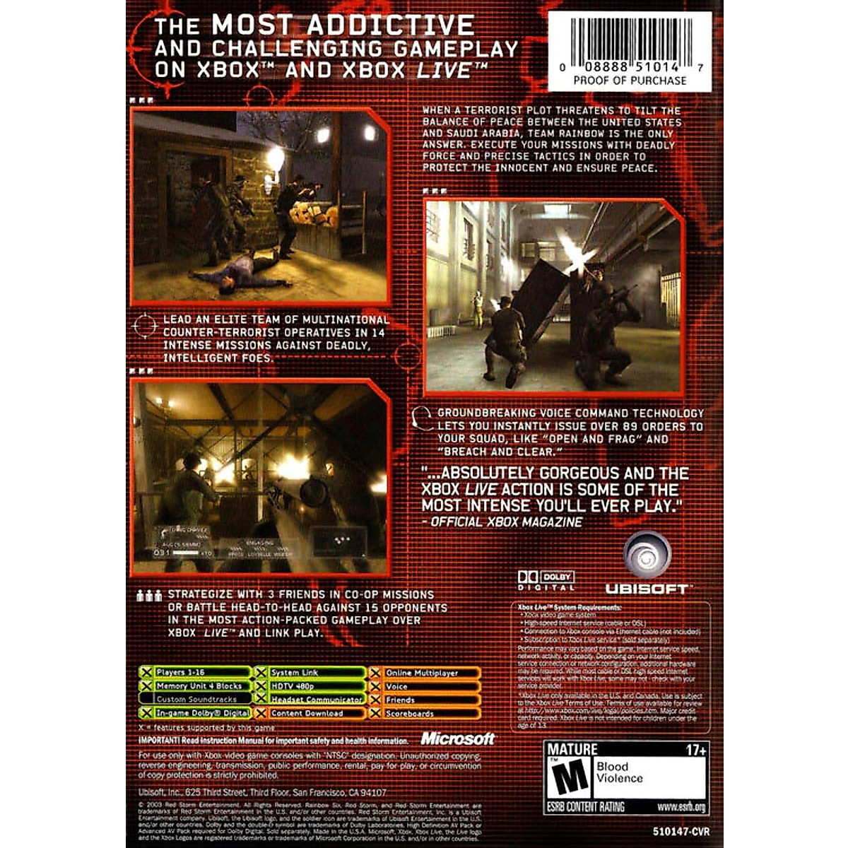 Rainbow Six 3 (Tom Clancy's) - Xbox