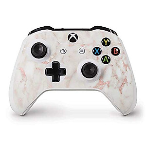 Skinit Decal Gaming Skin Compatible with Xbox One S Controller - Originally Designed Rose Gold Marble Design