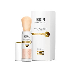 ISDIN Mineral Brush Powder, Facial Pollution and Blue Light Protection, a Complement to your Sun Care Routine, Suitable for Sensitive Skin