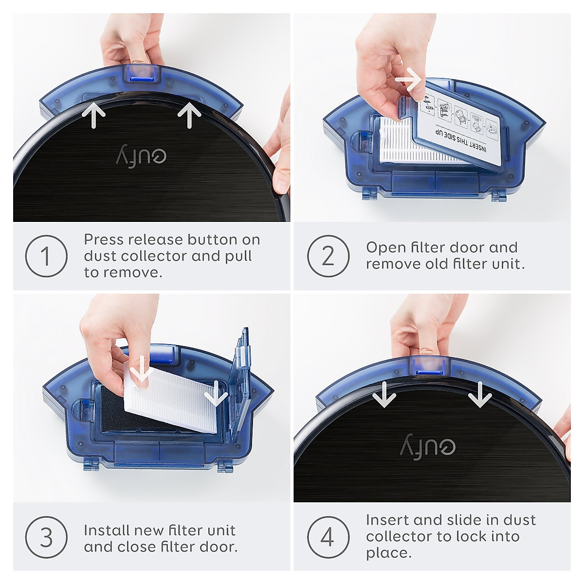 eufy RoboVac Replacement Filter Set, RoboVac 11S, RoboVac 15T, RoboVac 30, RoboVac 30C, RoboVac 15C, RoboVac 12, RoboVac 25C, RoboVac 35C Accessory