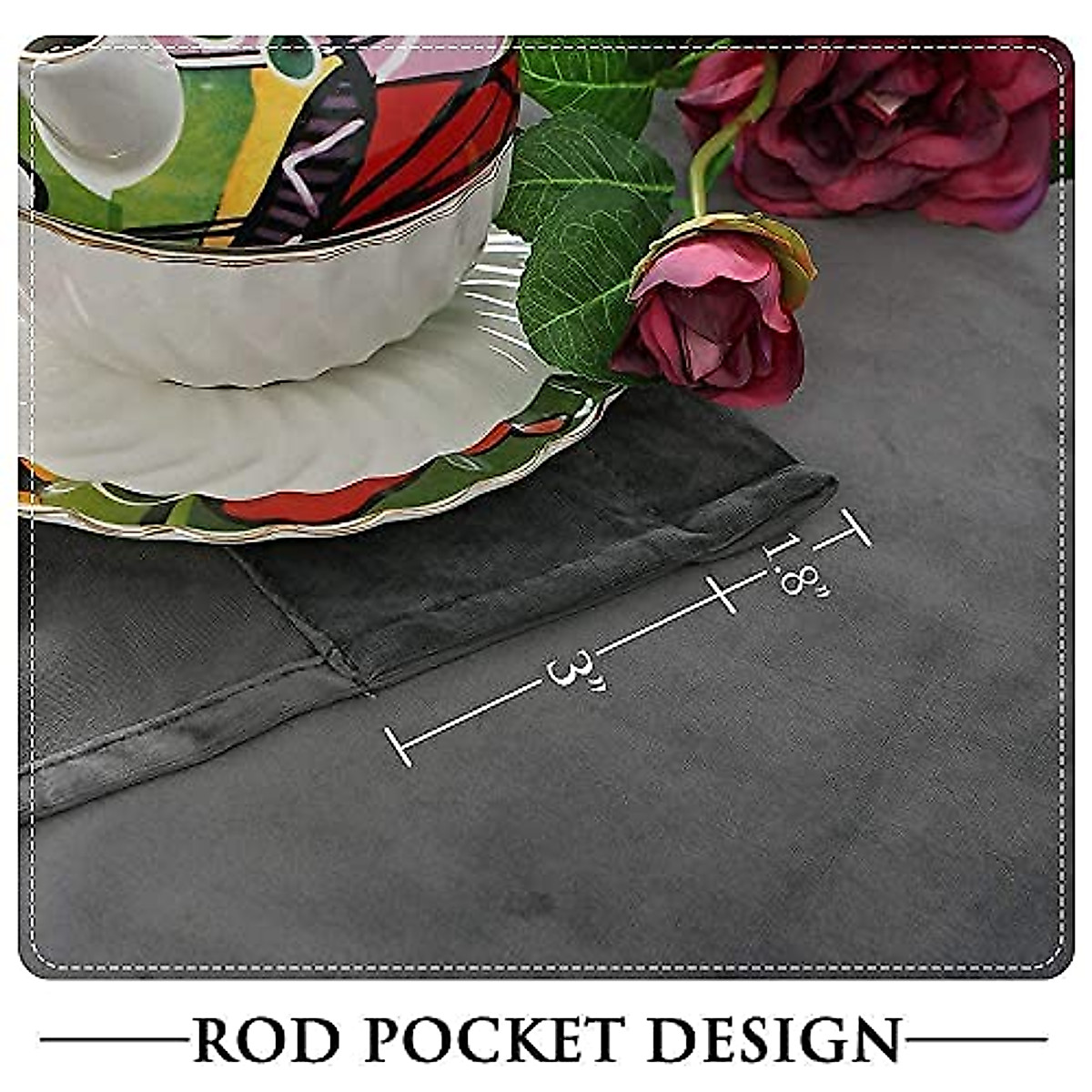 StangH Gorgeous Home Decoration Bundle Velvet Curtains & Velvet Valances