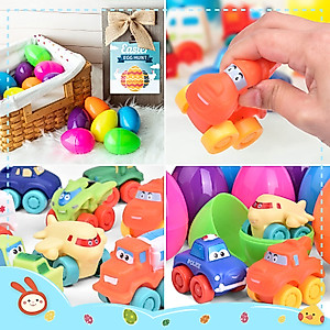 FUN LITTLE TOYS Cars Easter Eggs Vehicles for Party Favors, Easter Egg Fillers