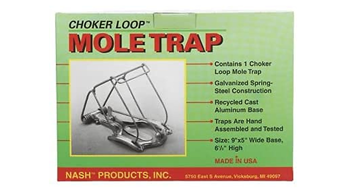 Nash Choker Loop Mole Trap - Rustproof & Safe for Pets & Kids