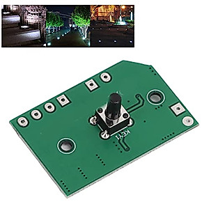 Solar Lamp Circuit Board, Overdischarge Protection Garden Lamp Control Board 2 Gears Button Switch Sensitive for 3.7V Lithium Battery