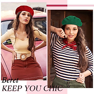 20 Pieces Wool Berets for Women French Beret Multicolored Painters Hat Winter Artist Beret Hat for Women Girls Men Party Indoor Outdoor