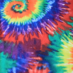 Tie Dye Anti-Pill Premium No-Sew Throw Fleece Fabric Kit (50x60)