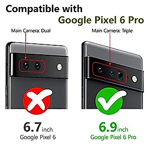 Fucozan for Google Pixel 6 Pro Case with Kickstand Armor Magnetic Ring Rugged Protective Military Grade Shockproof Case for Pixel 6 Pro Phone Case (Navy)