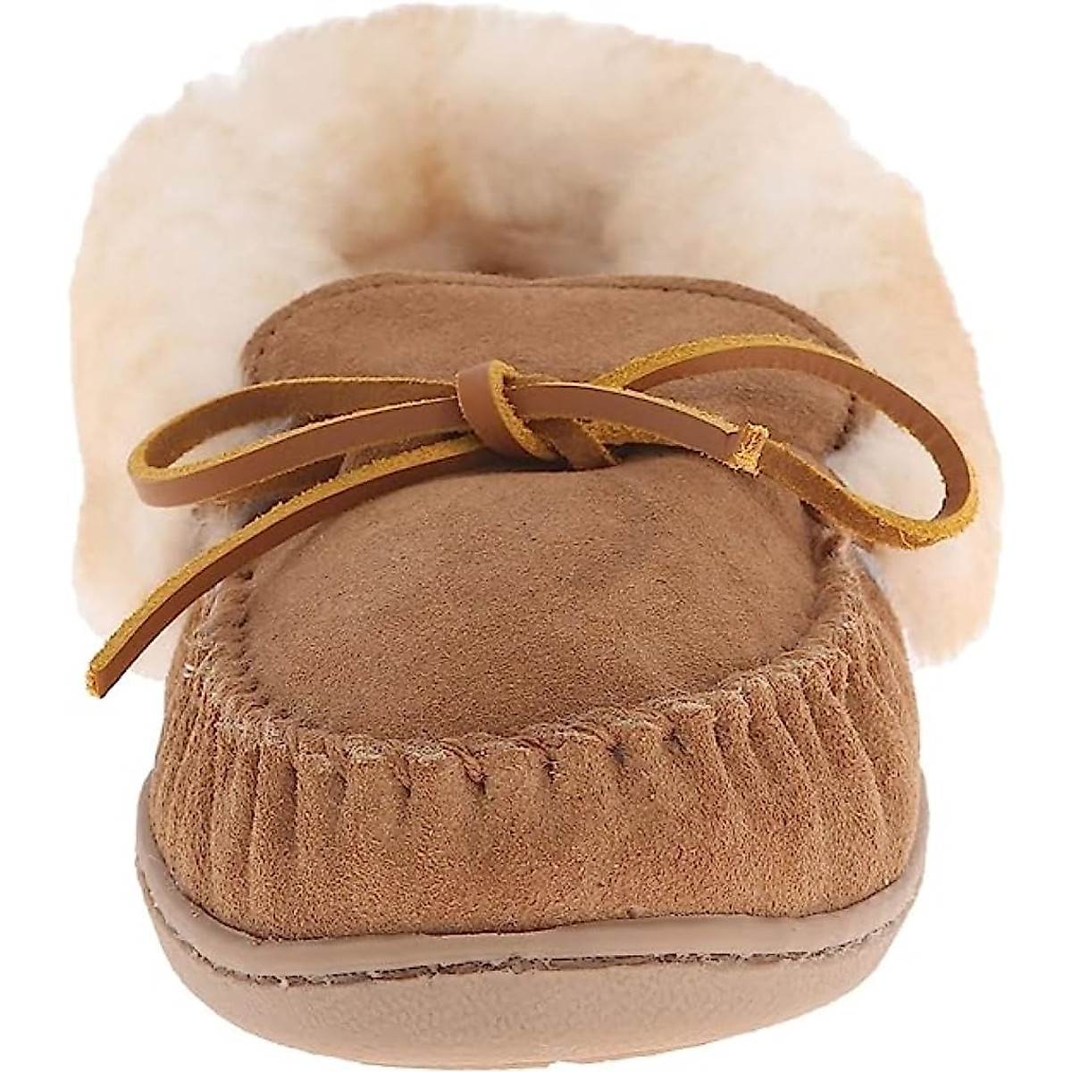 Minnetonka Women's Alpine Sheepskin Slippers, Golden Tan, 8