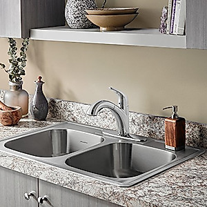 American Standard 20DB.8332283S.075 Colony Top Mount 33x22 Double Bowl Stainless Steel 3-Hole Kitchen Sink