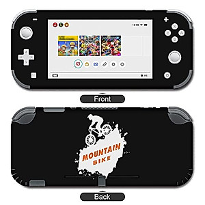 Mountain Bike MTB Compatible with Switch/Switch Lite Console Joy-Con Dock Sticker Skin Full Set Printed Pattern Cover for Switch Lite