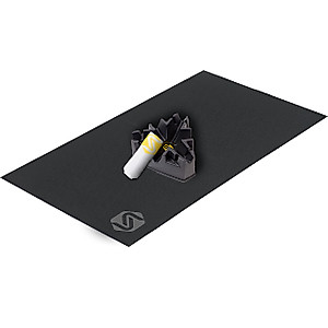 Saris Complete Bike Trainer Accessory Kit with Bike Mat, Climbing Block & Towel, Black